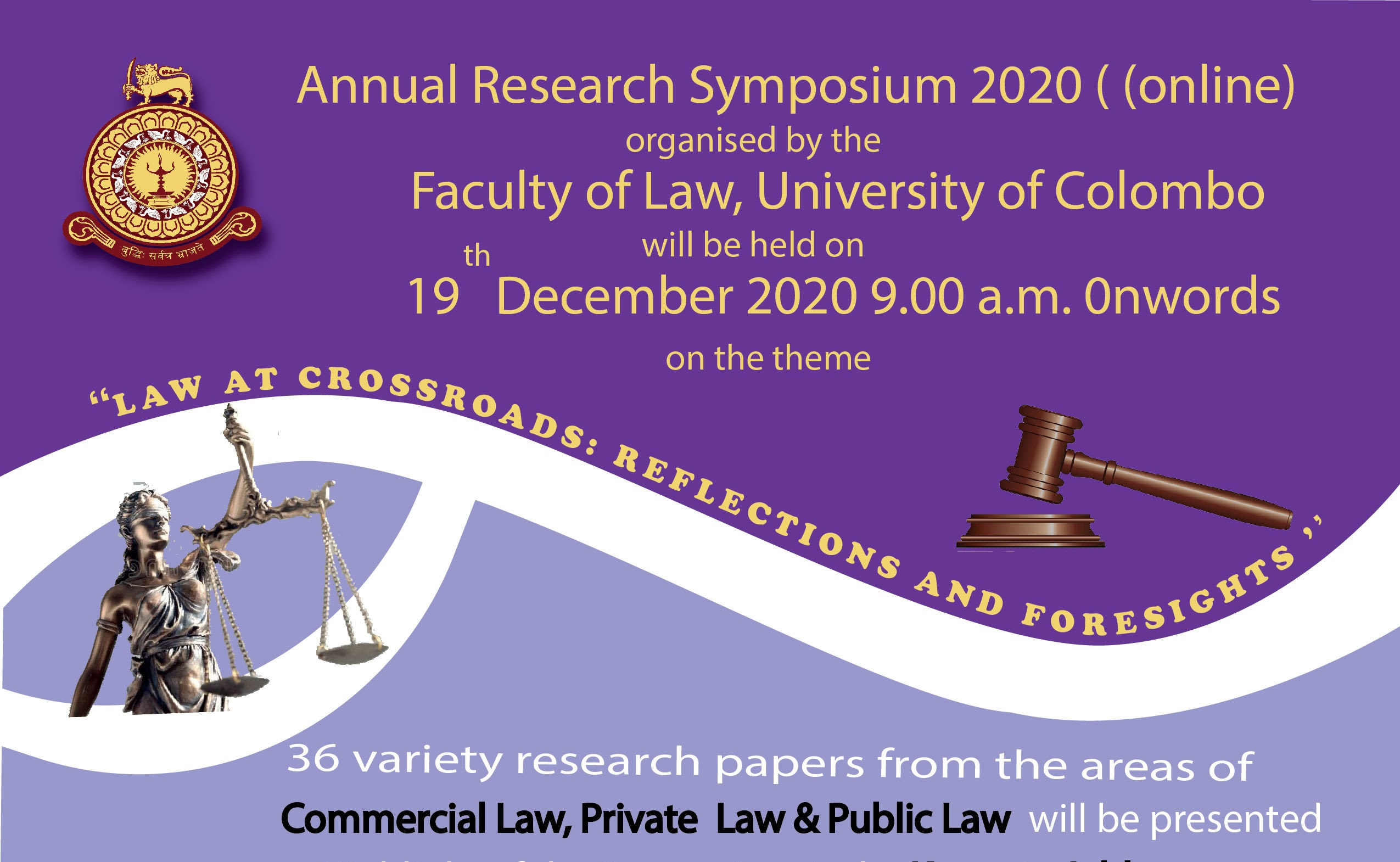 Annual Research Symposium – 2020, Faculty of Law, University of Colombo ...